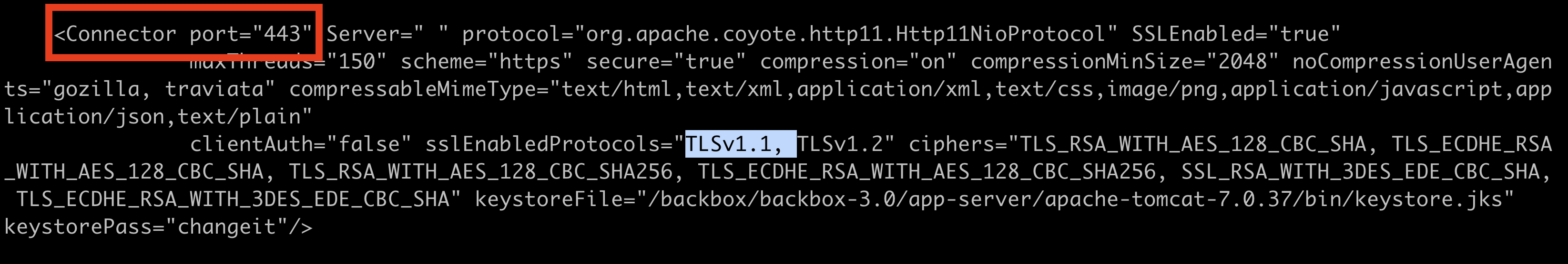 How to Disabling TLSv1.1