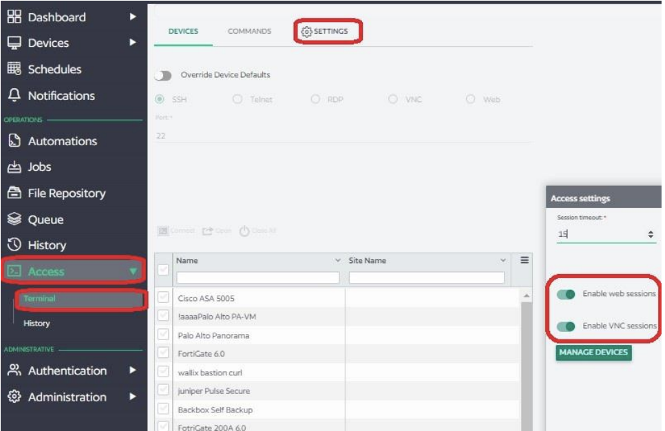Enable Auto Login on BackBox Access Feature