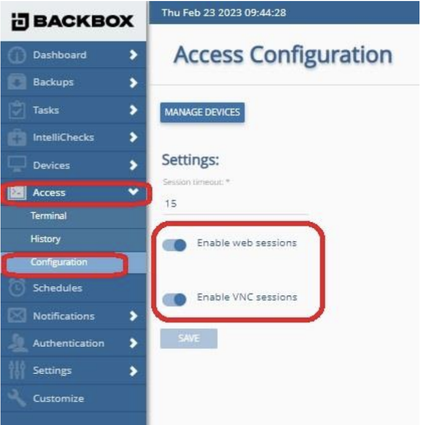 Enable Auto Login on BackBox Access Feature