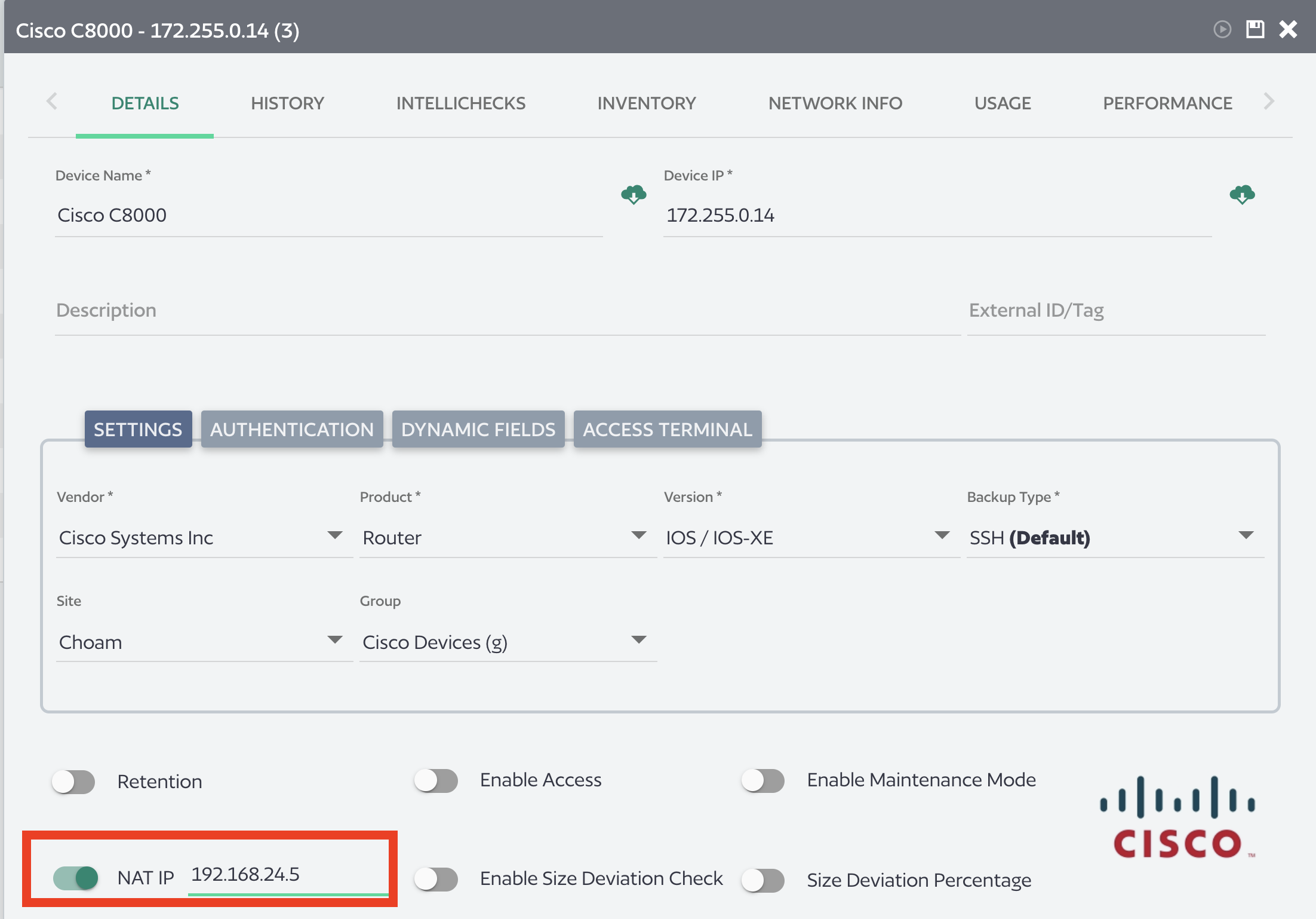 Configuring Network Address Translation (NAT) IP's for BackBox Devices ...