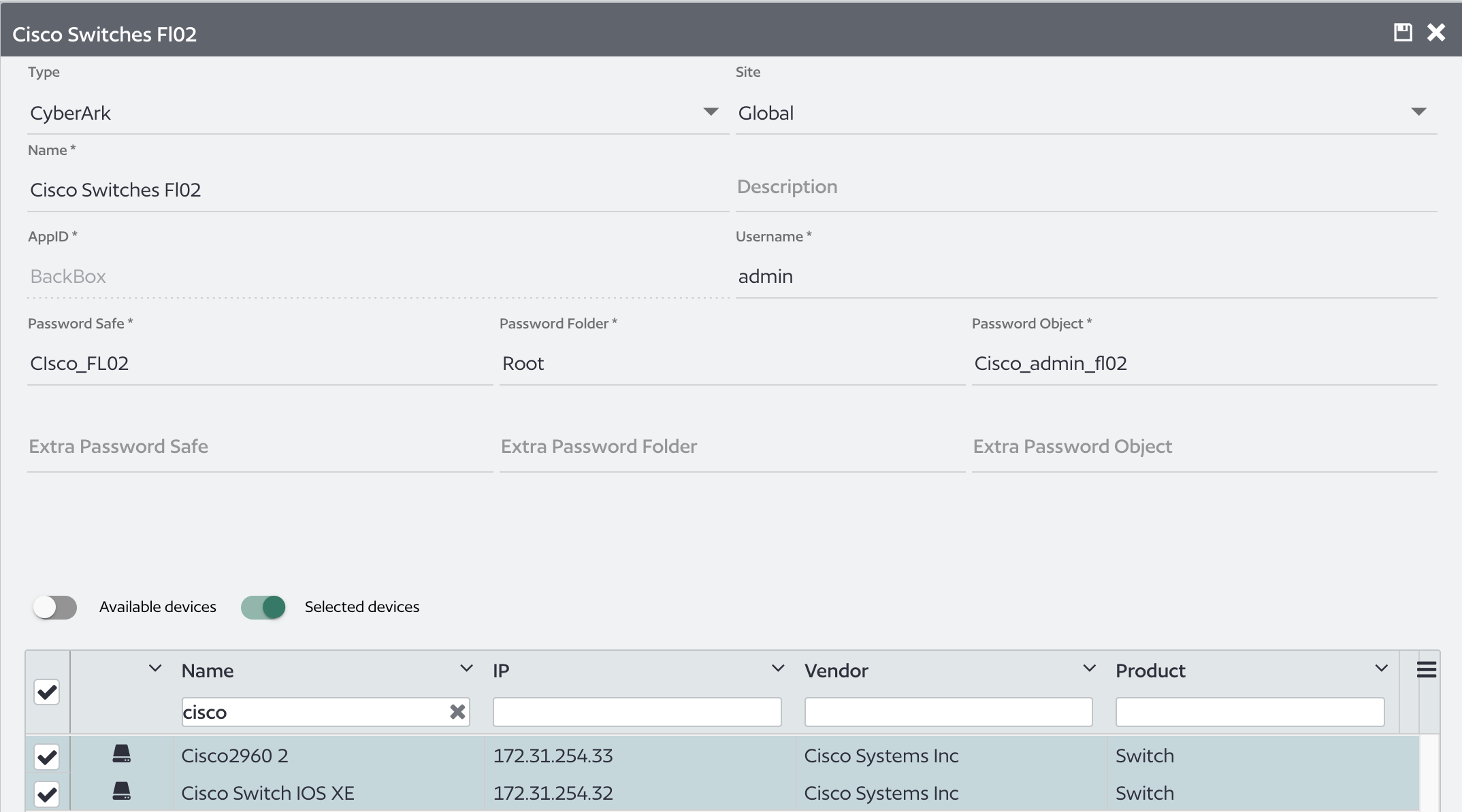 CyberArk Integration with BackBox