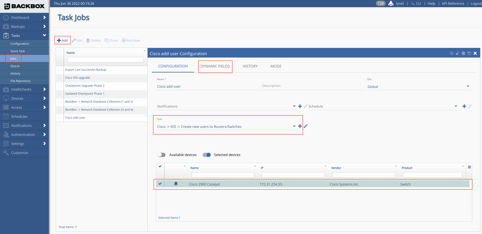 Backbox Task Automation 