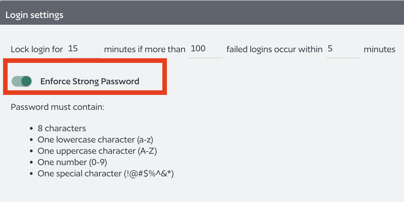 Password Complexity Requirements