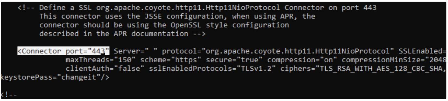 Setting a non-standard port for BackBox use.